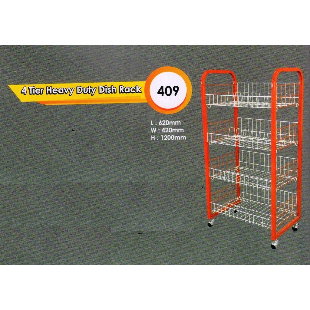 4 Layer Plate Rack DIY Rak Pinggan Besi 4 Tingkat Shelves Besi Racks ...