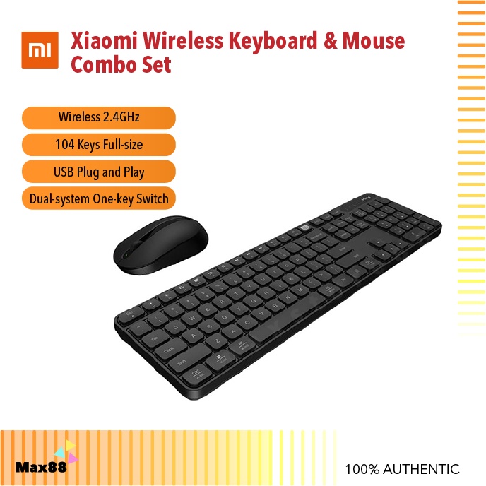 Xiaomi Mi Wireless Keyboard And Mouse Combo Set Shopee Malaysia