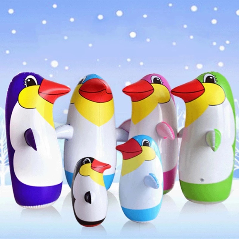 60cm Inflatable Penguin Bath Toys Beach Swimming Pool Kids Toys Outdoor ...