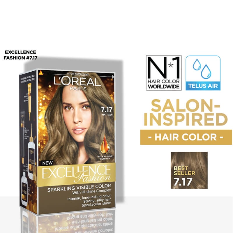 EXCELLENCE Excellence Parisian 7.17 Matt Ash Hair Color(W) | Shopee ...