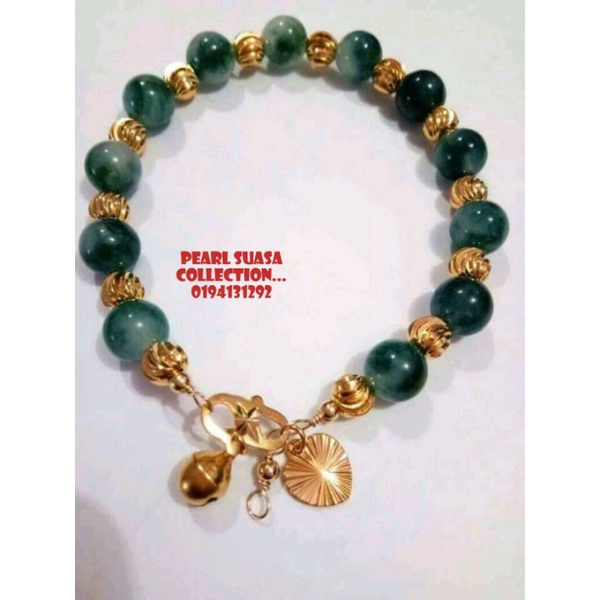 🔥 MURAH🔥 Gelang Tangan Batu Jed Asli Emas Suasa💫 | Shopee Malaysia