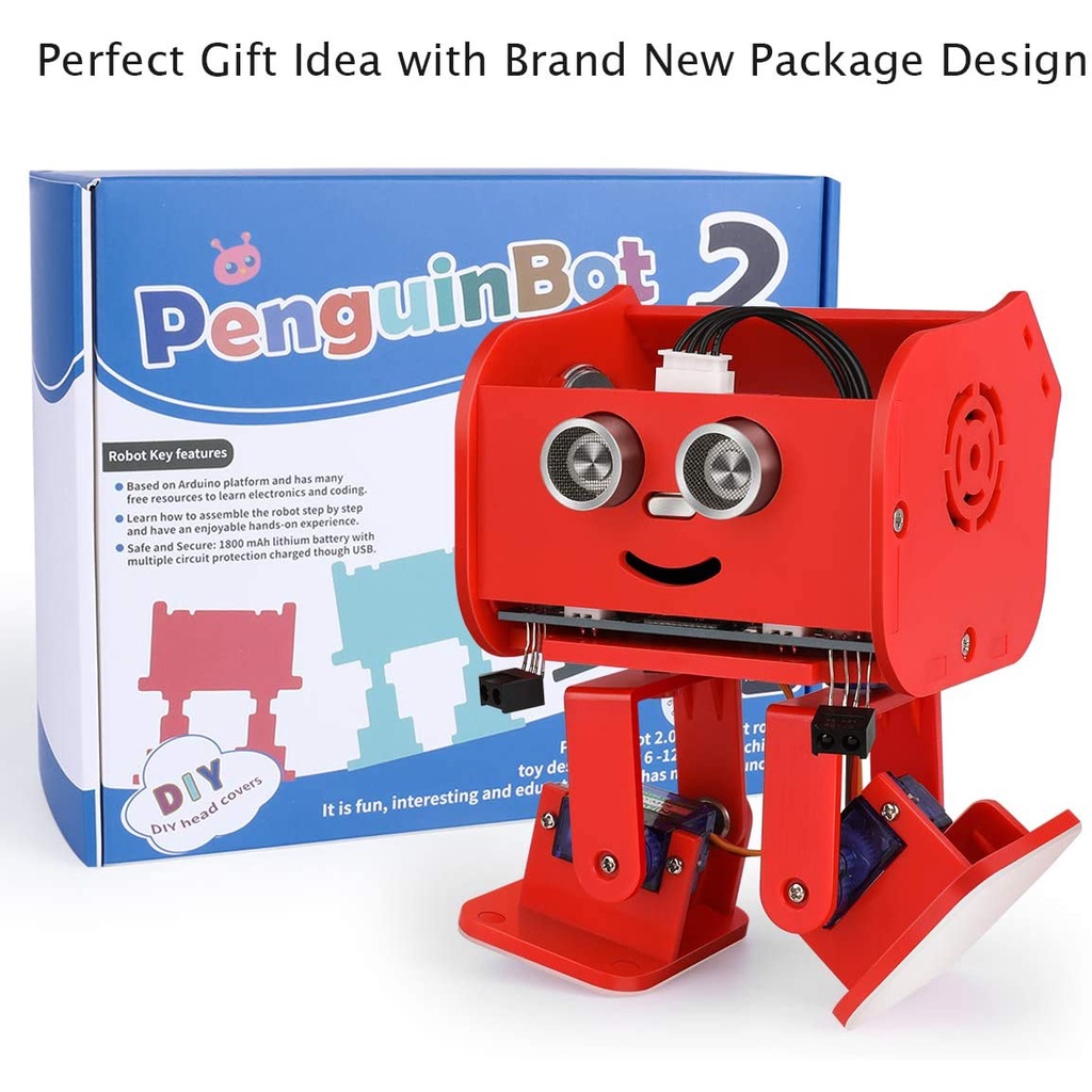 Elegoo Penguin Bot Biped Robot Kit For Arduino Project With Assembling Tutorialstem Kit For 