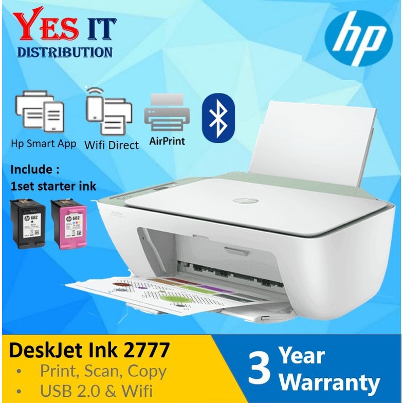 HP DeskJet Ink Advantage 2777 All-in-One Printer ( Print / Scan / Copy ...