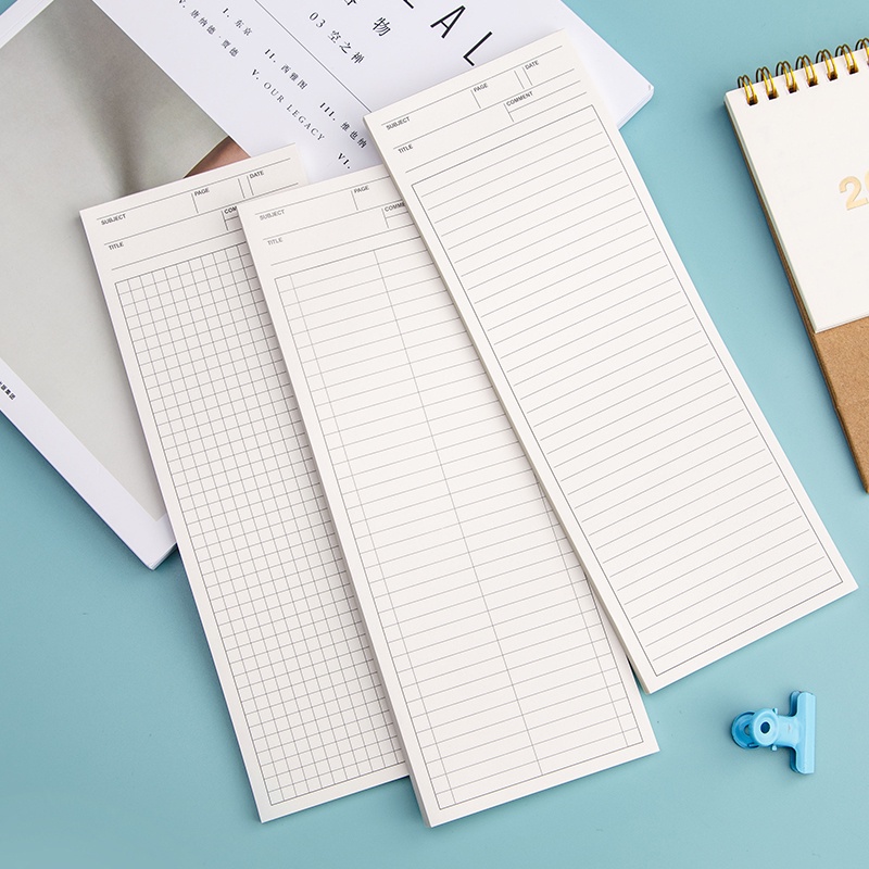 50 Sheets Long Stripe Non-Sticky Notepad Portable Multi-Function To do ...