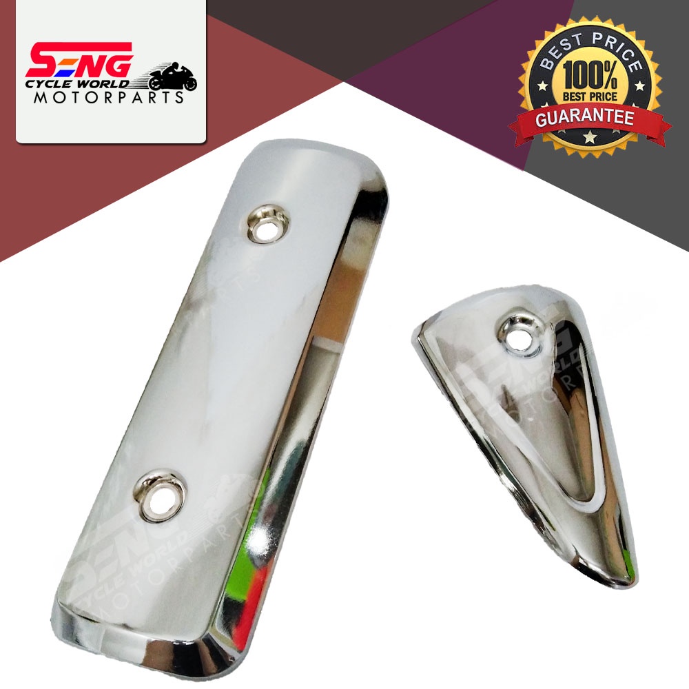 WAVE110/ DASH /ALPHA MUFFLER EXHAUST PROTECTOR (CHROME) | Shopee Malaysia