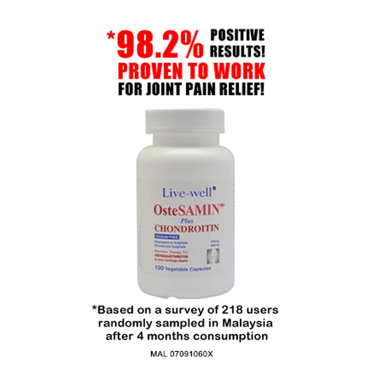 Live-Well Ostesamin Plus Chondroitin - 100 Capsules | Shopee Malaysia