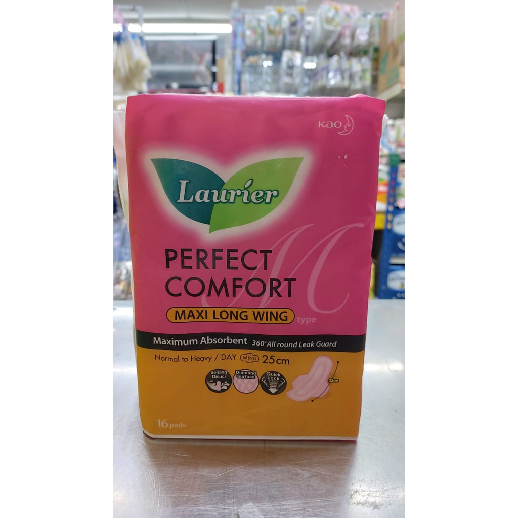 Laurier Perfect Comfort Maxi Long Wing 25cm (8 pads/16pads) | Shopee ...