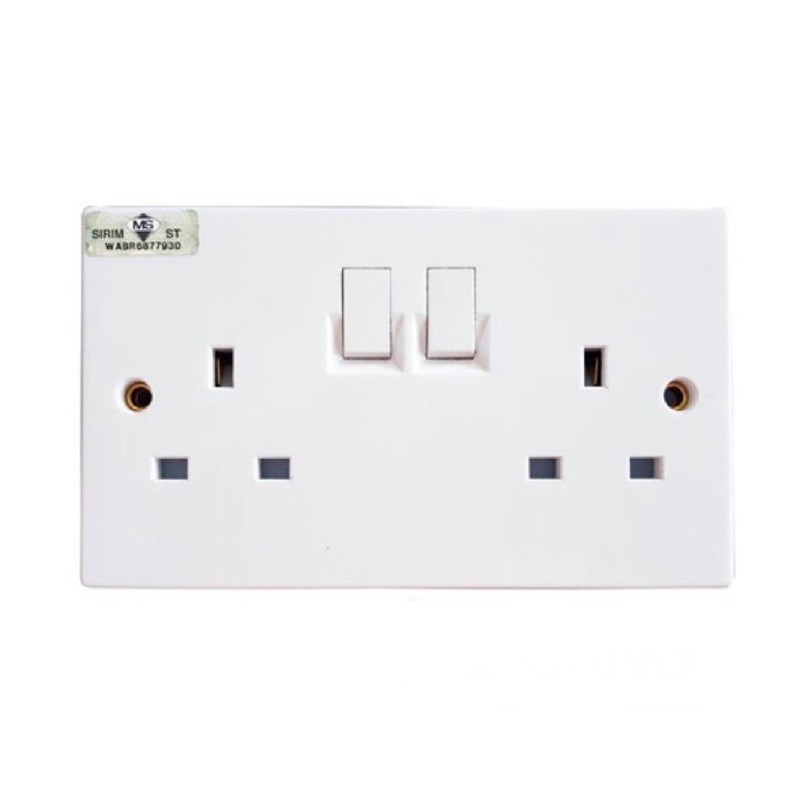 UMS 13A Double Switch Socket (Sirim) | Shopee Malaysia