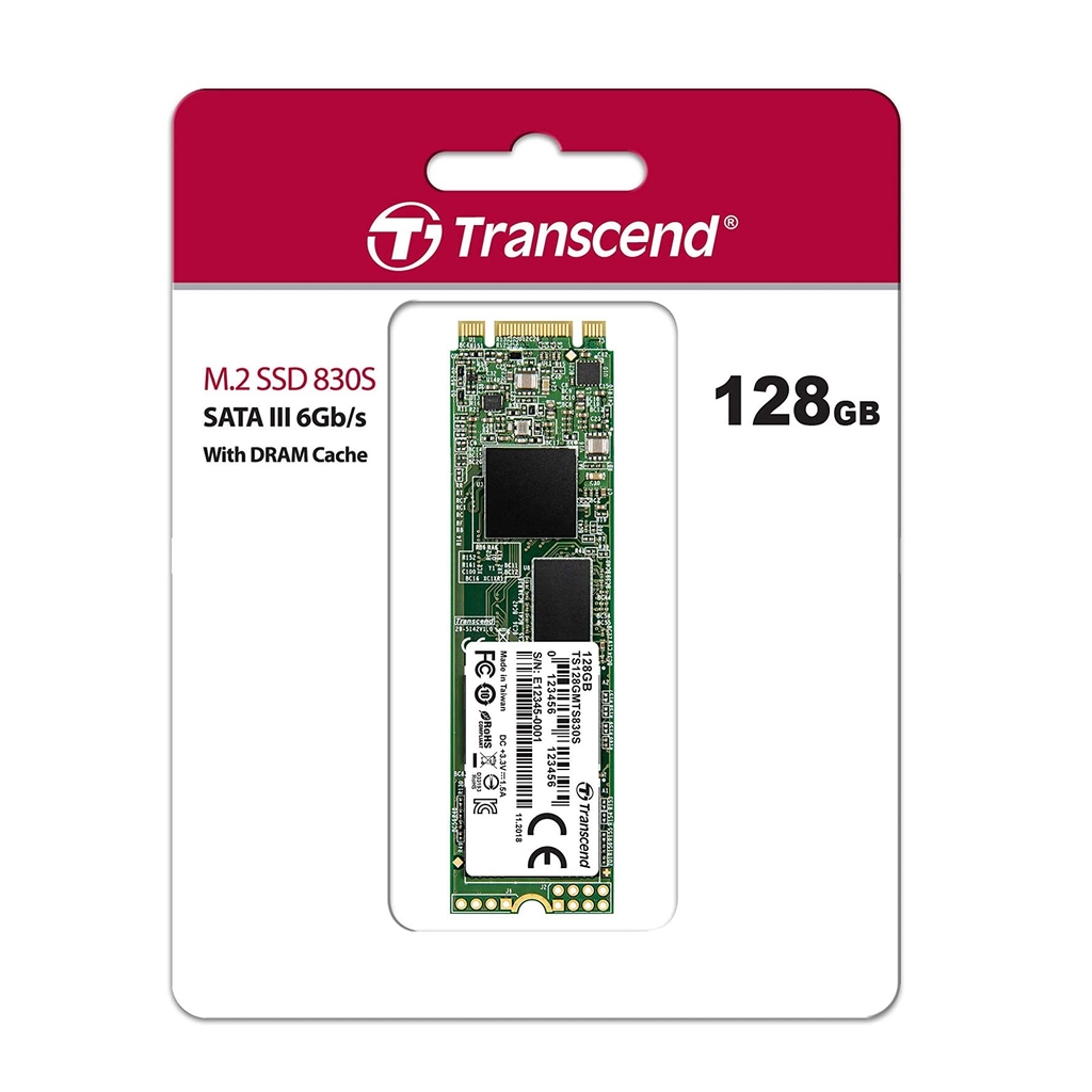 TRANSCEND MTS830S 830S SATA III 6GB/S M.2 SSD 3D NAND FLASH INTERNAL SOLID STATE DRIVE - 128GB ...