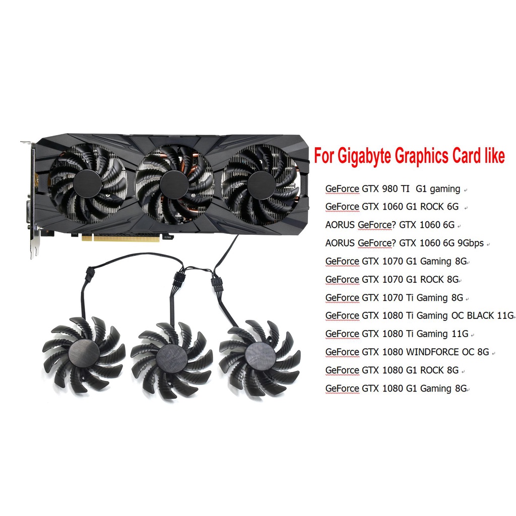Gigabyte AORUS GTX 1080 1070 Ti G1 Gaming Fan GTX 1070Ti G1 Replacement ...