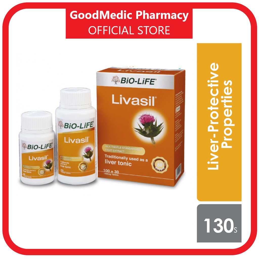 BIO-LIFE LIVASIL 100+30 tablets (Exp Jul 2024) Liver Tonic - High ...