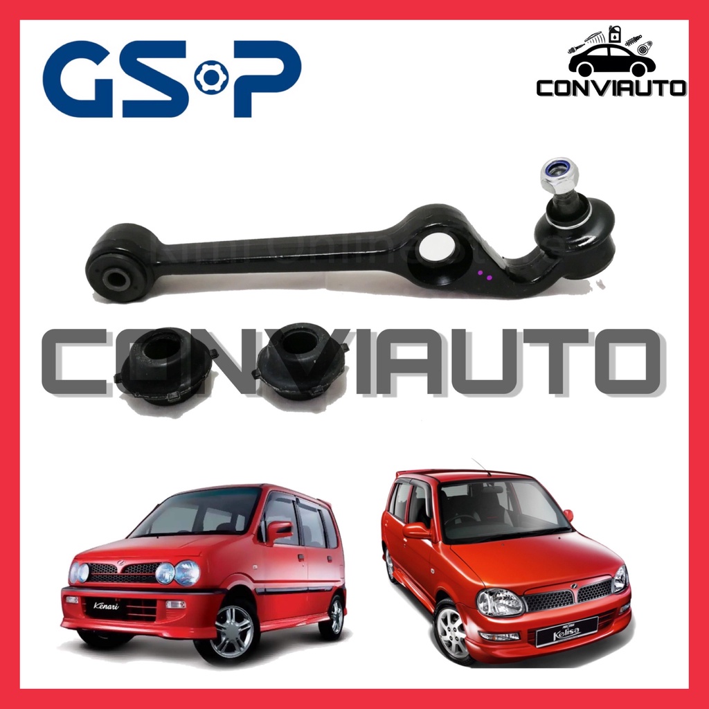 PERODUA KELISA KENARI GSP LOWER ARM LEFT/RIGHT SET FREE CENTER ARM BUSH ...
