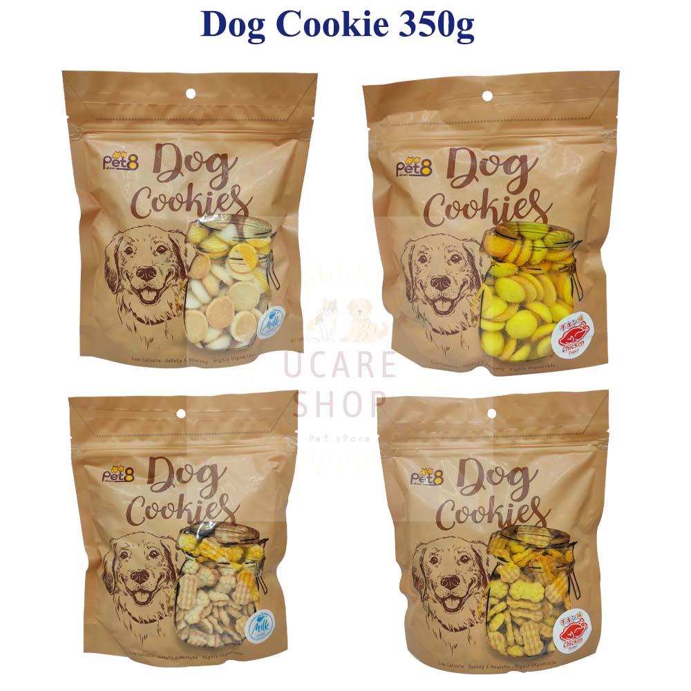 Pet8 Dog Cookies Snacks Dried Milk Flavor Using Grade Raw Materials For All Breeds 350g | Shopee ...