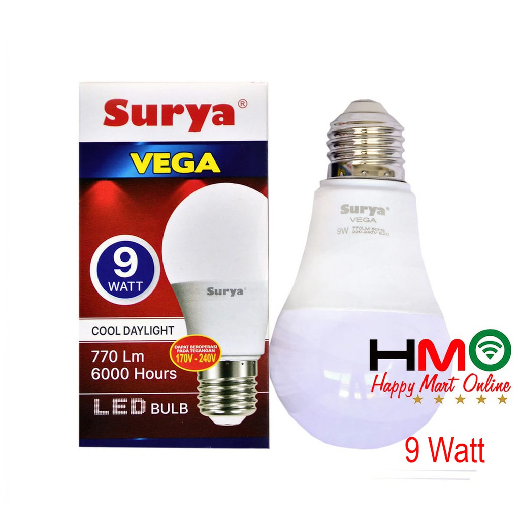 Surya Vega LED Bulb White 9 Watt Solar Light Bulb | Shopee Malaysia