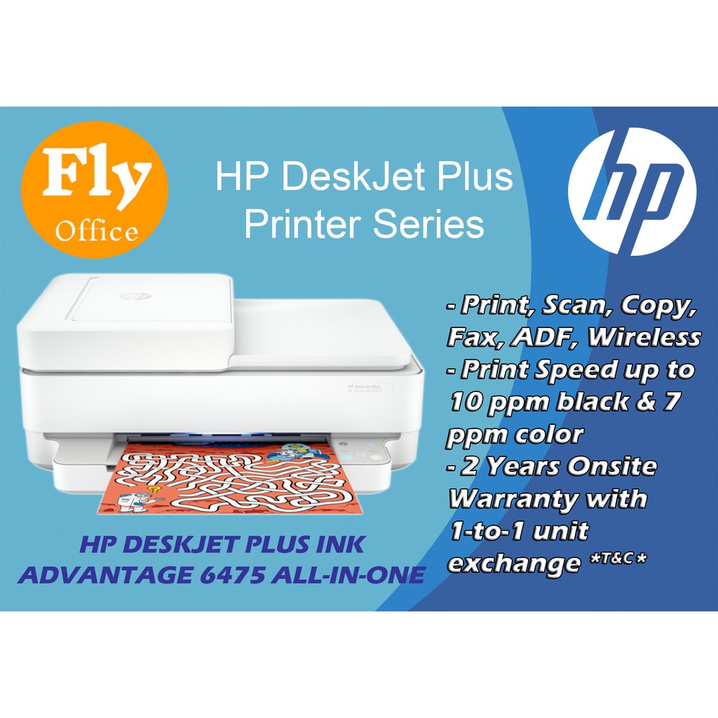 HP DeskJet Plus Ink Advantage 6475 All-in-One Printer (5SD78B) | Print ...