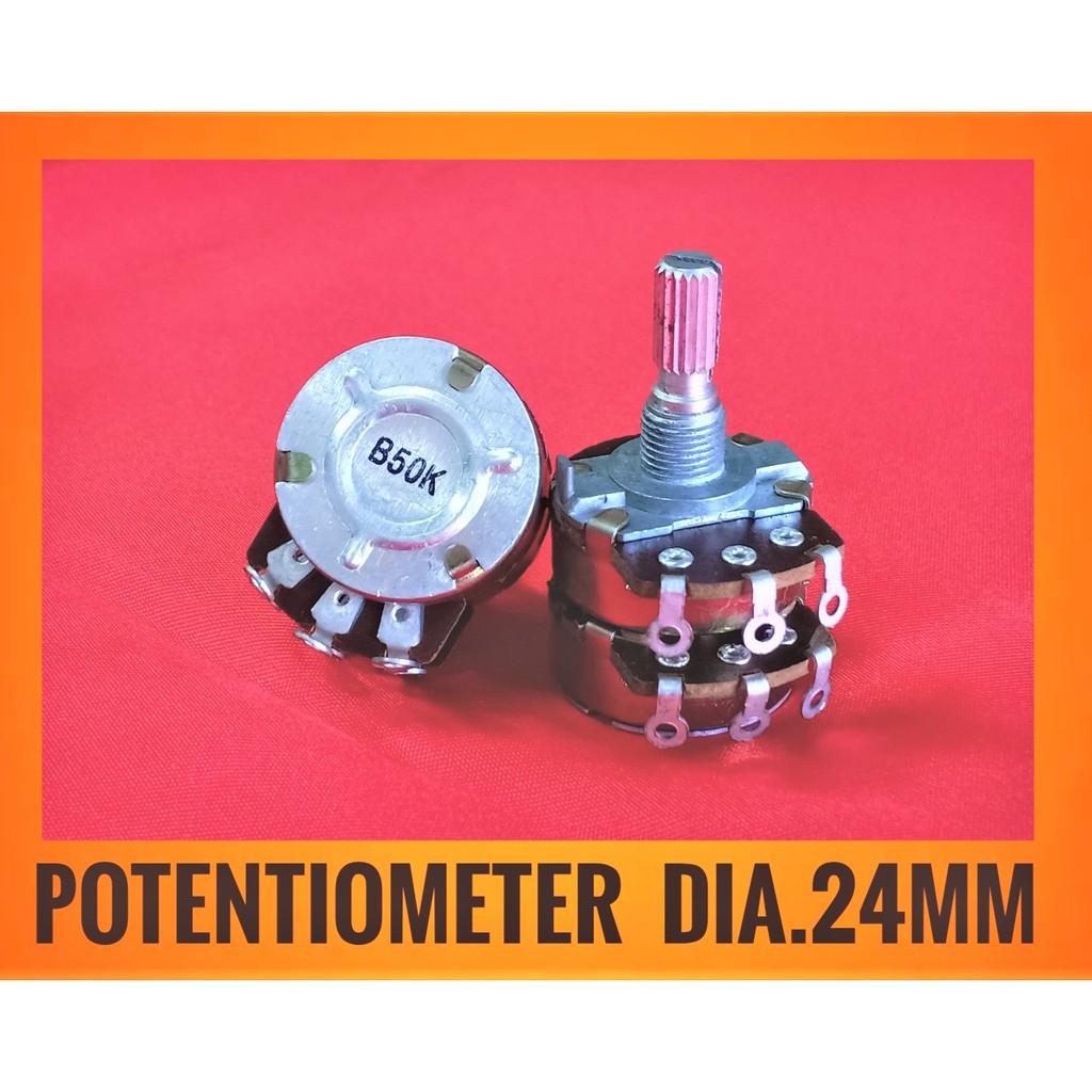 2 Gang Potentiometer Variable Resistor B50K~B100K Stereo Carbon Type 1 ...