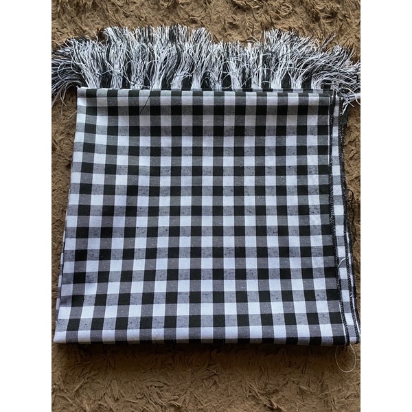HITAM PUTIH Poleng shawl / black and white shawl | Shopee Malaysia