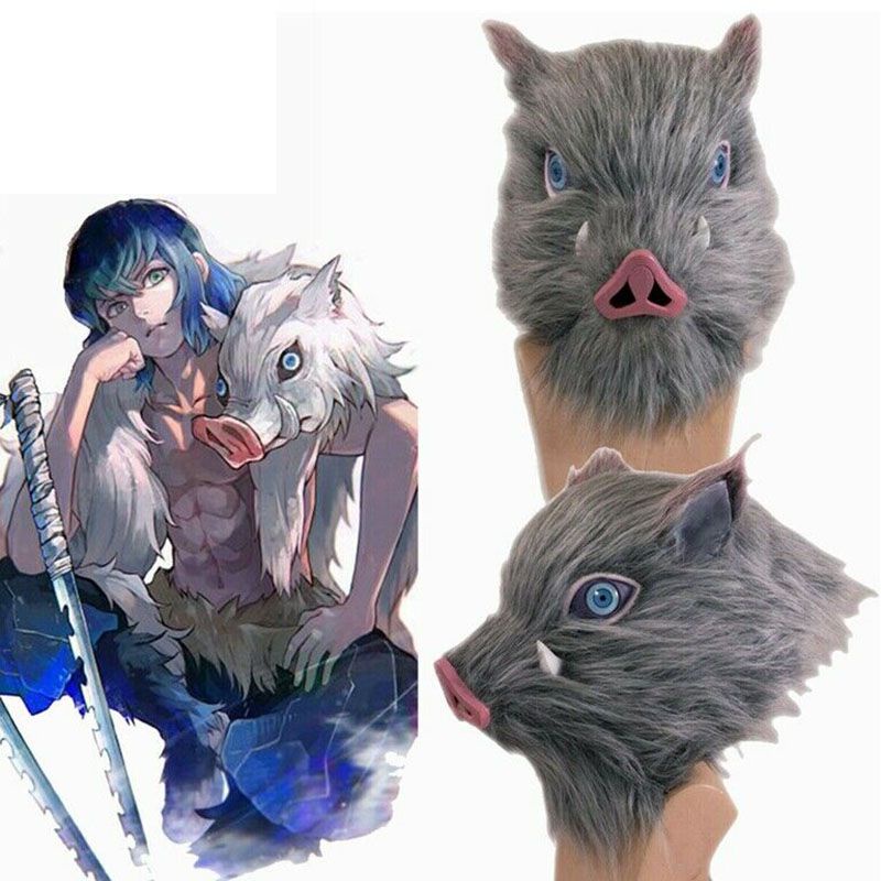 Halloween Demon Slayer: Kimetsu No Yaiba Hashibira Inosuke Pig Cosplay ...