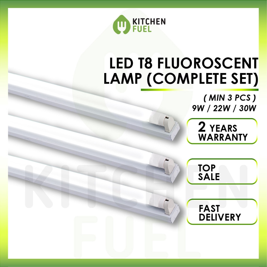 KF_ LED Lampu Kalimantang T8 2FT 4FT Ceiling Wall Lights Casing Light Tube Home Lighting Panjang ...