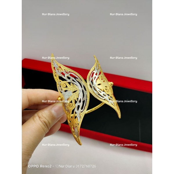 Gelang/Bangle / Serta cincin Rama-rama emas kuningan Indonesia | Shopee ...
