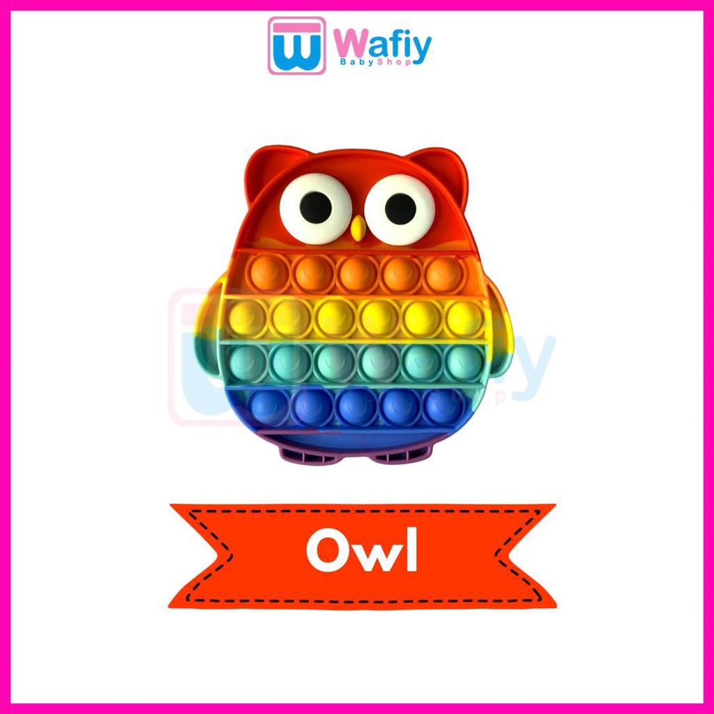 [Readystok] Pop it Sensory Rainbow Fidget Toy Push Bubble Stress Relief ...