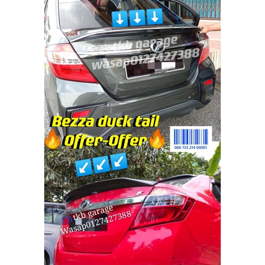 Bezza duck tail/bezza itik spoiler | Shopee Malaysia