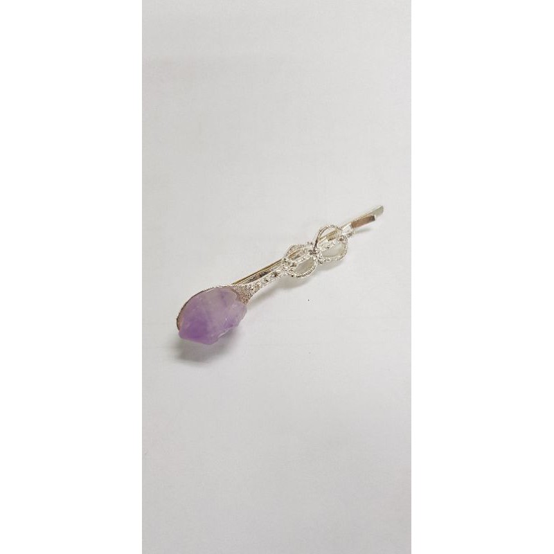 Amethyst Hair Pin Hair Clip 紫水晶 原石 发夹 Purple Amethyst 紫晶 | Shopee Malaysia