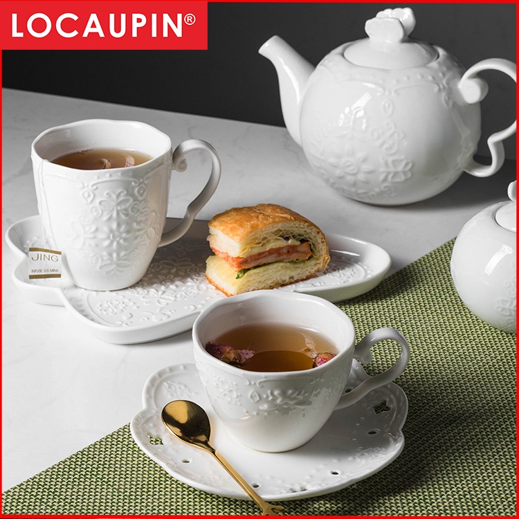 Locaupin Ceramic Tea Cups and Saucers, Cappuccino Cups, Coffee Cups ...
