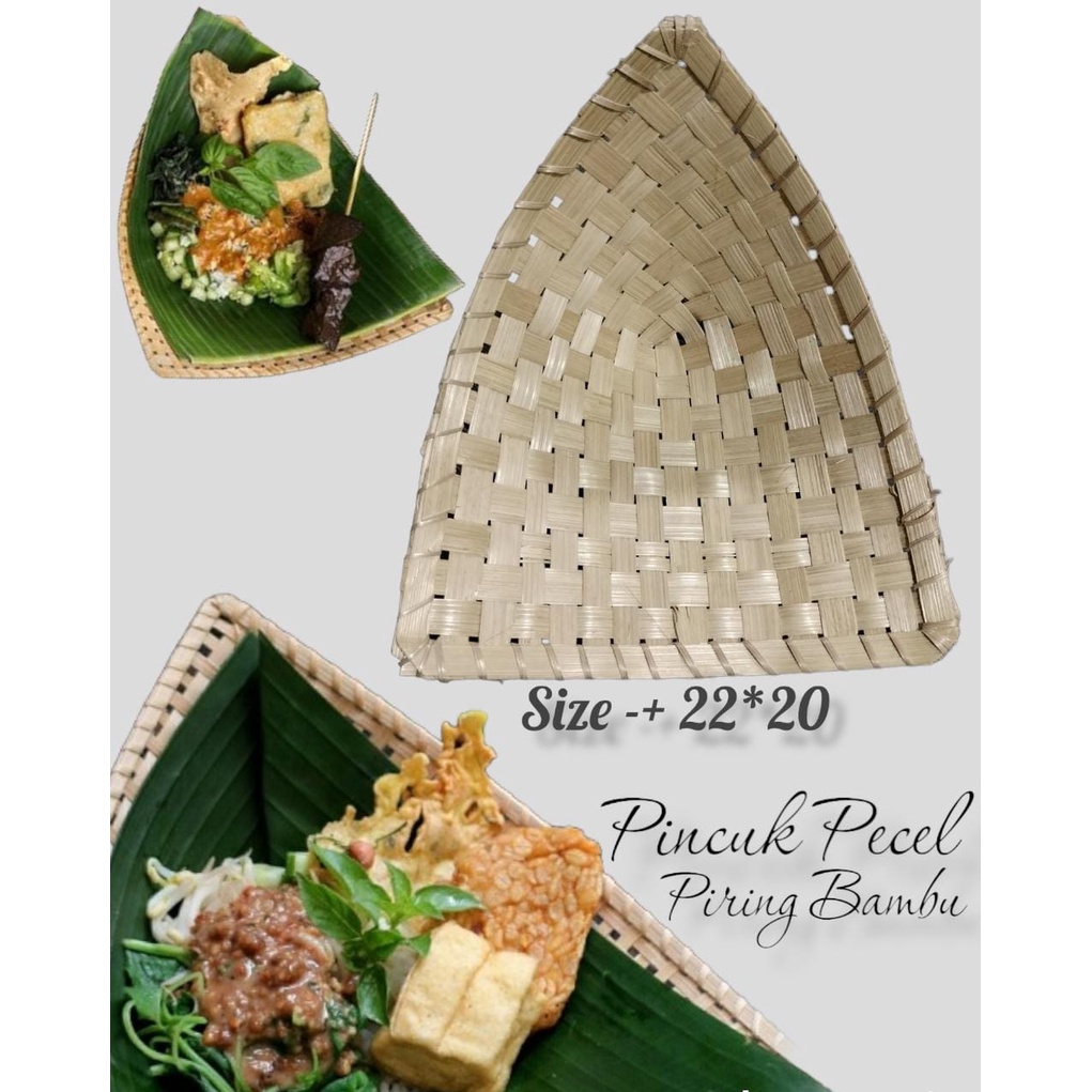 Pincuk Bamboo PINCUK PECEL Plate PECEL Bamboo Woven Bamboo Plate ...