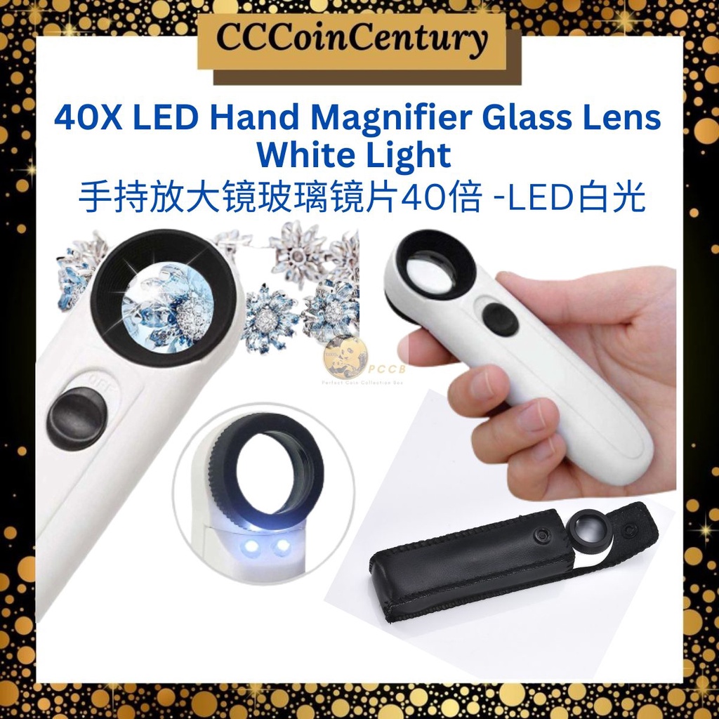 【READY STOCK KL】LED Handhold Magnifier 40x (Glass Mirror) *40倍LED放大镜 ...
