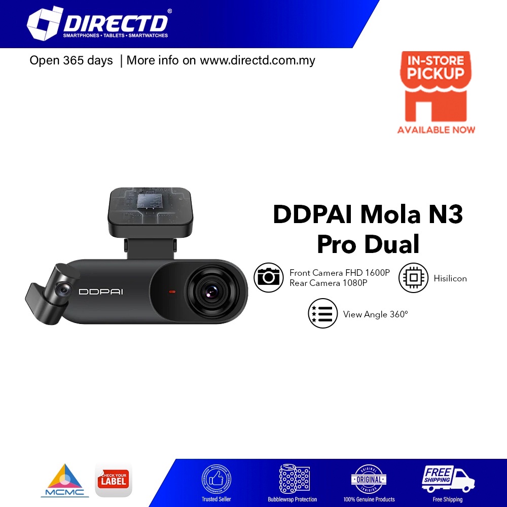 DDPAI MOLA N3 Pro Dual [NON GPS | GPS] LATEST MODEL | Shopee Malaysia