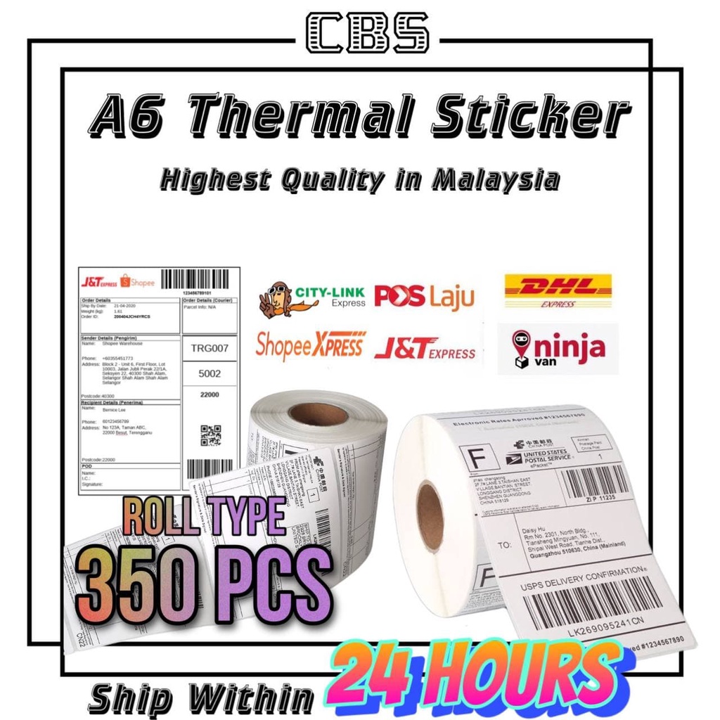 [READYSTOCK] A6 Thermal Sticker Air Waybill Sticker AWB Logistic ...