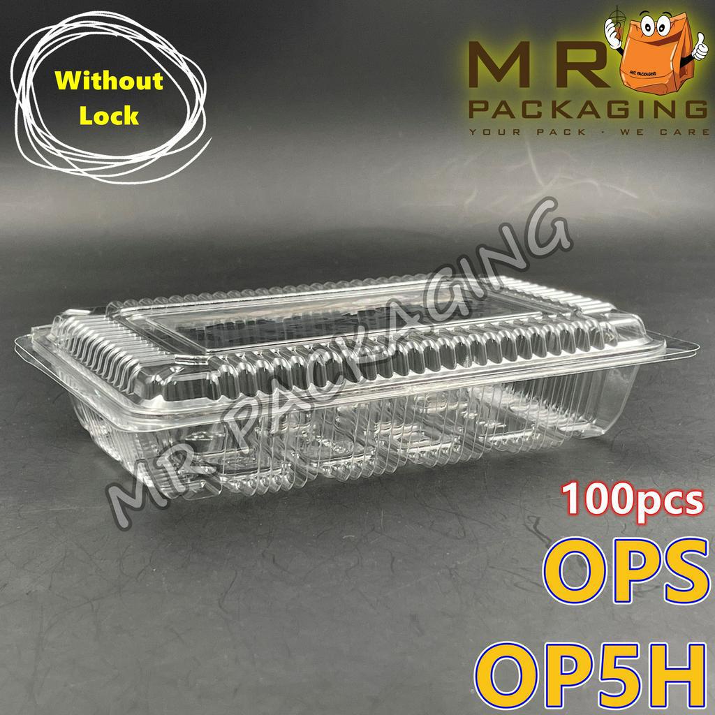 OPS - OP5H -BENXON Plastic Tray [ 100pcs± ] Bakery Disposable Plastic ...