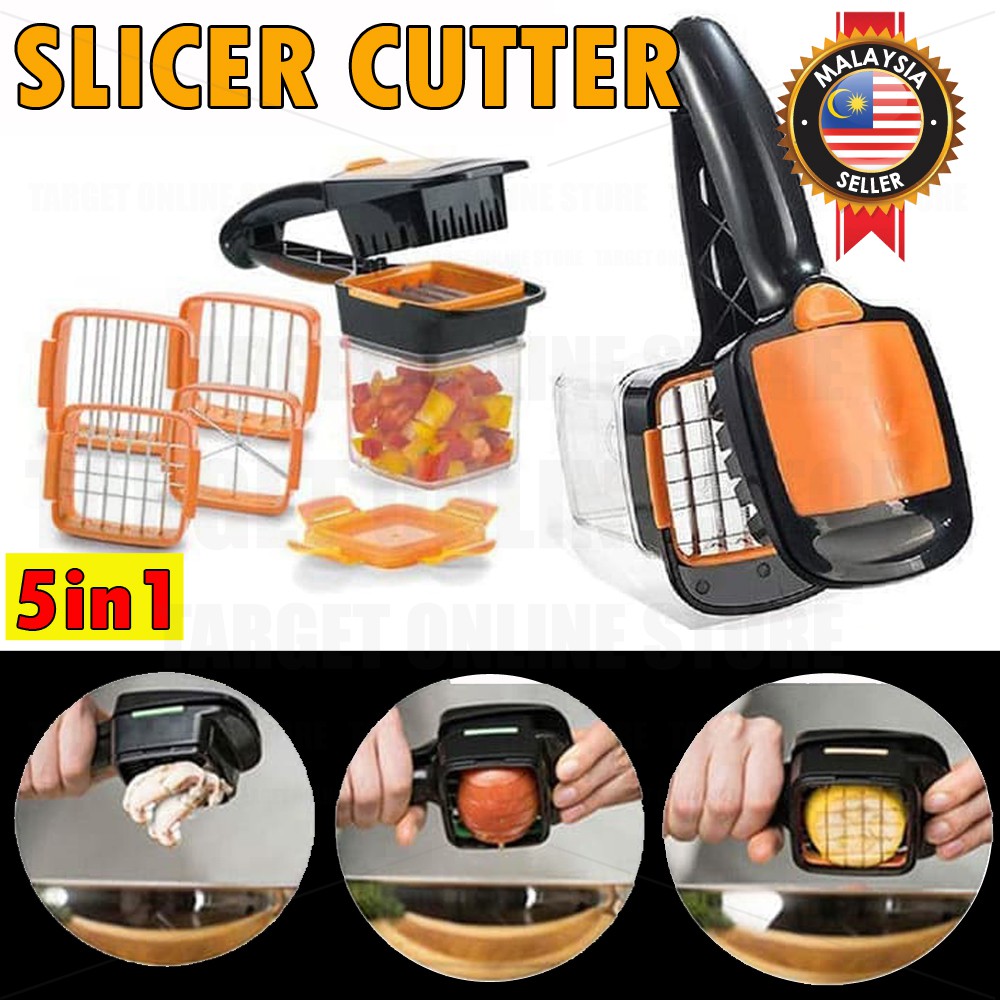 5 in 1 Multifunctional Fast Slicer Cutter Vegetable Fruit Chopper ...