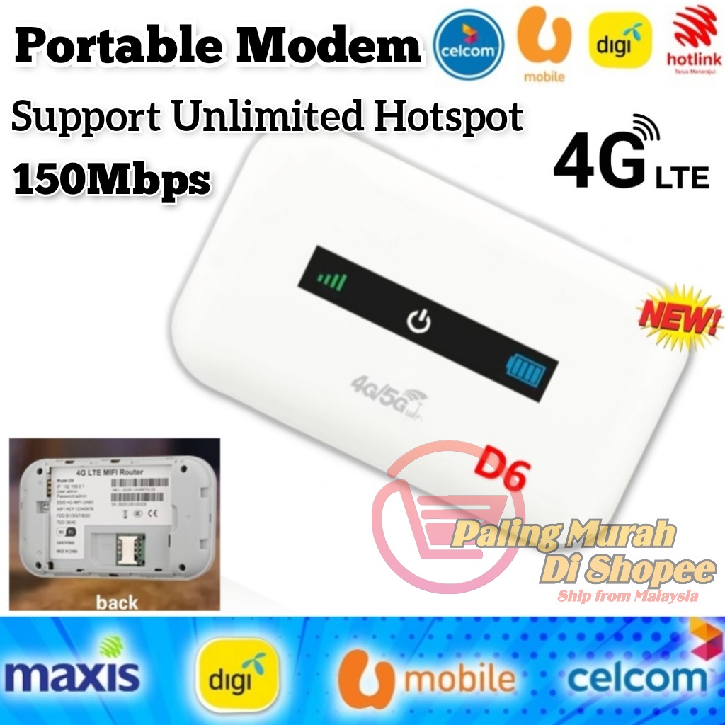 Brand NEW Unlocked Modified Unlimited Hotspot Tethering Modem D6 ...