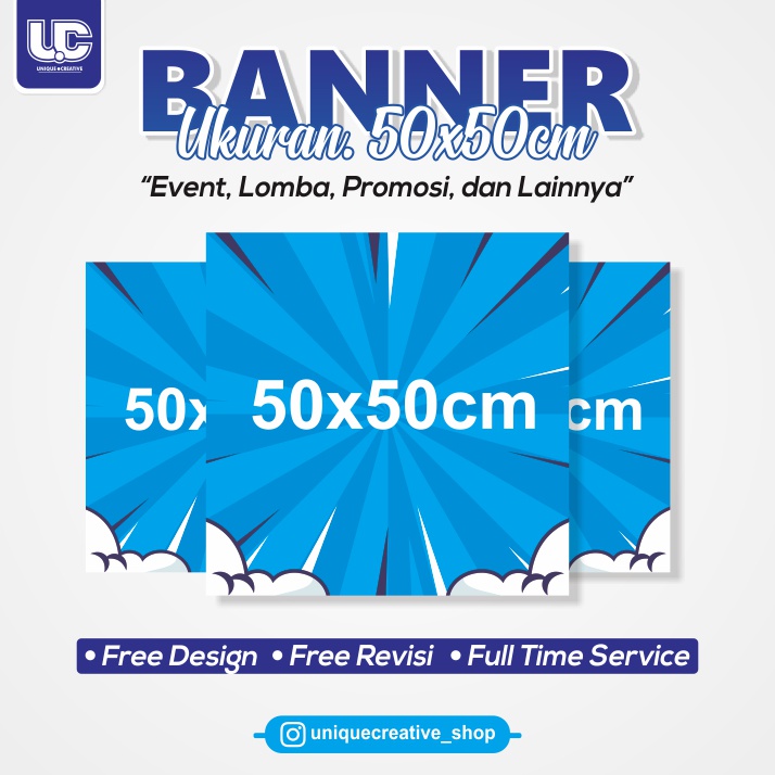 Print Banners/Banners Size 50x50cm (Free Design, Free Finishing, Free Packing) | Shopee Malaysia