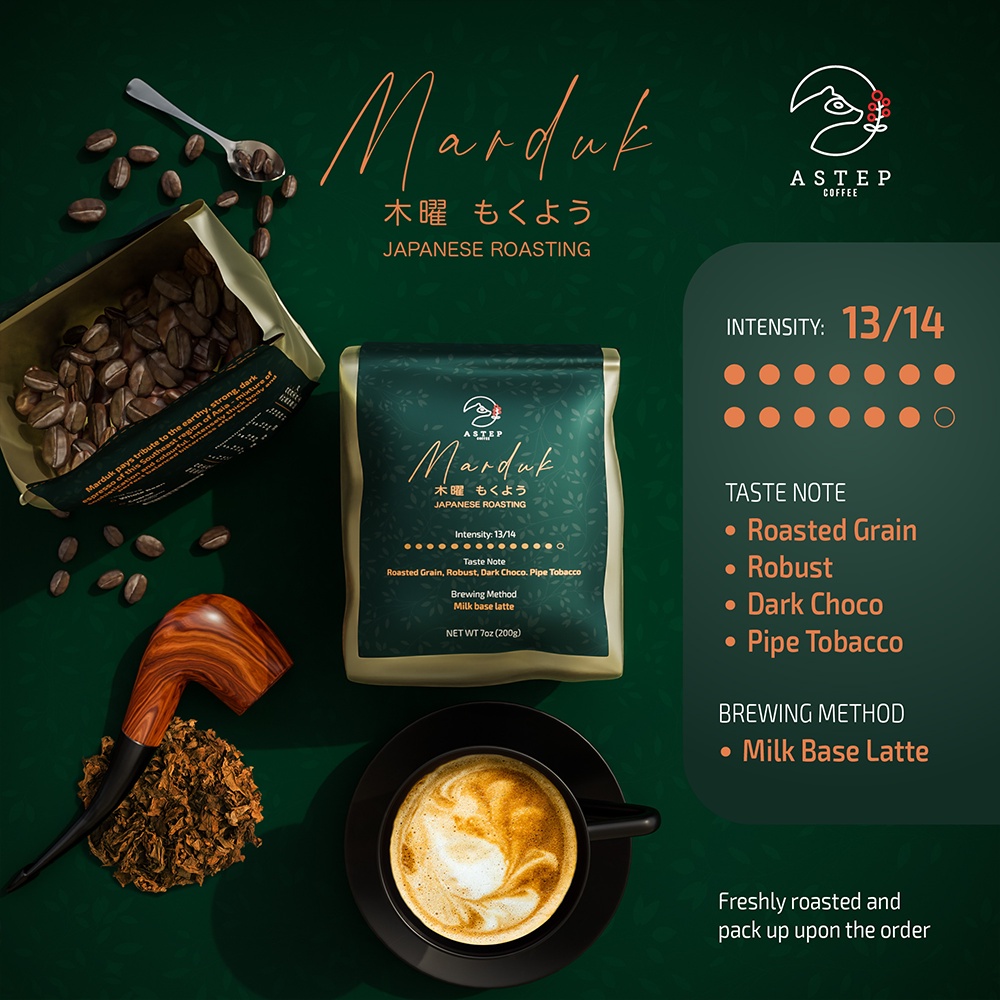 ASTEP Coffee Beans Marduk Blend Japanese Dark Roast Grind Size Option ...