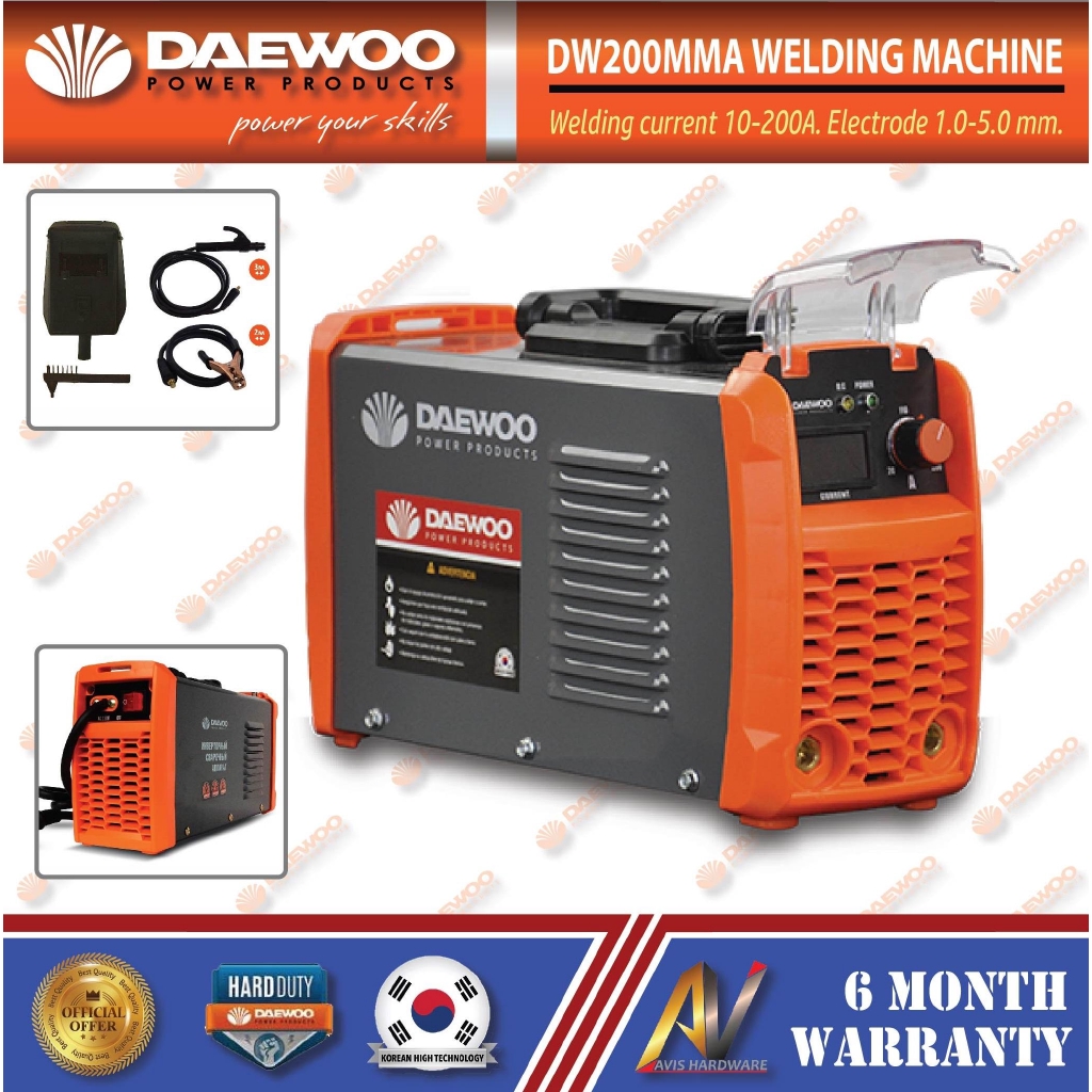 Daewoo DW200MMA Inverter Welding Machine MAX 200AMP | Shopee Malaysia