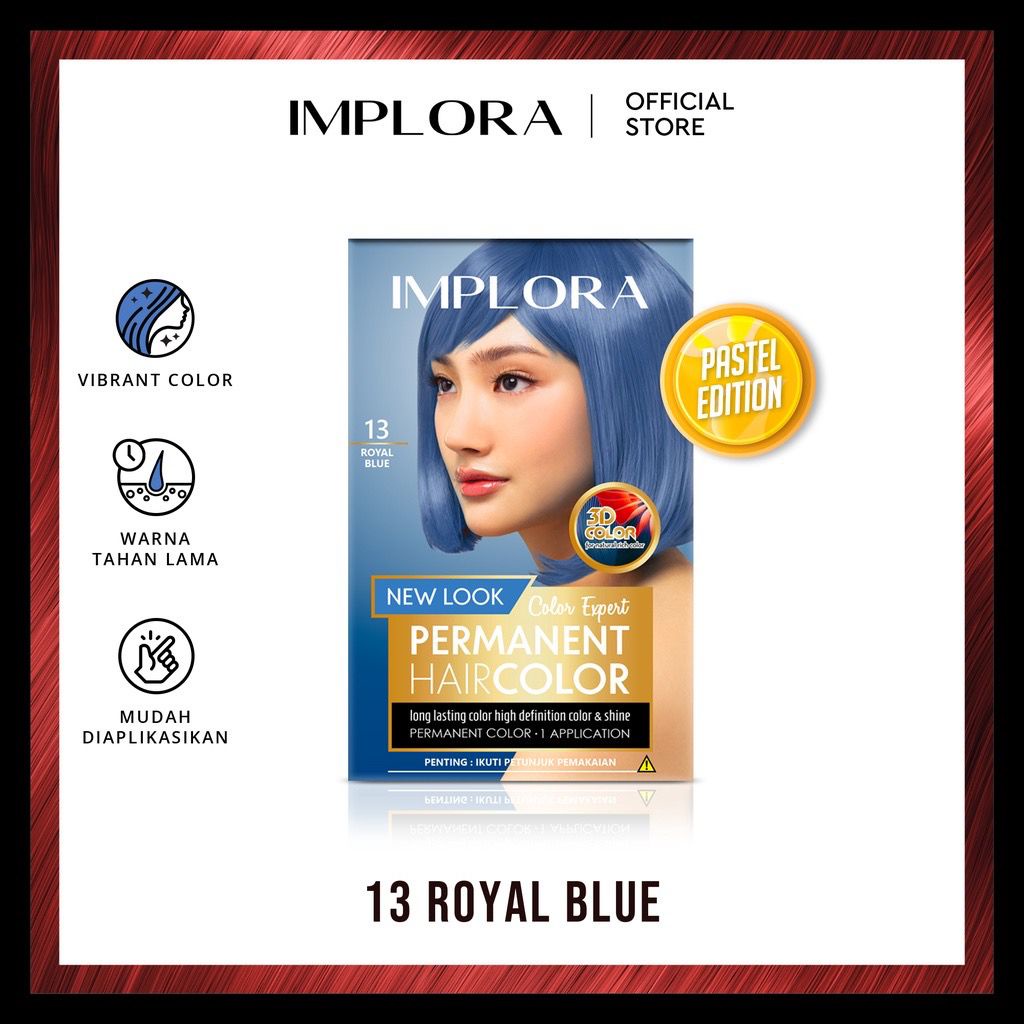 READY STOCK Implora Hair Color Permanent Dye Colour Cat Pewarna Rambut ...