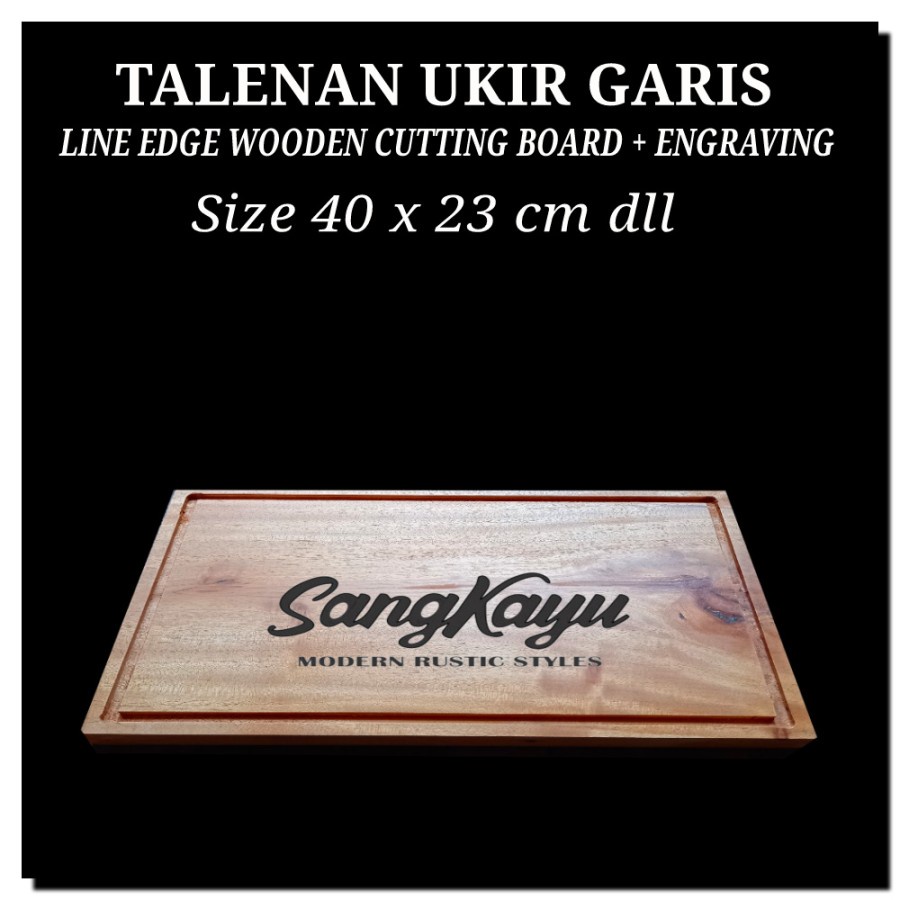 KAYU Sangkayu Mahogany Wood Cutting Board Teak Engraved Name Engraved ...