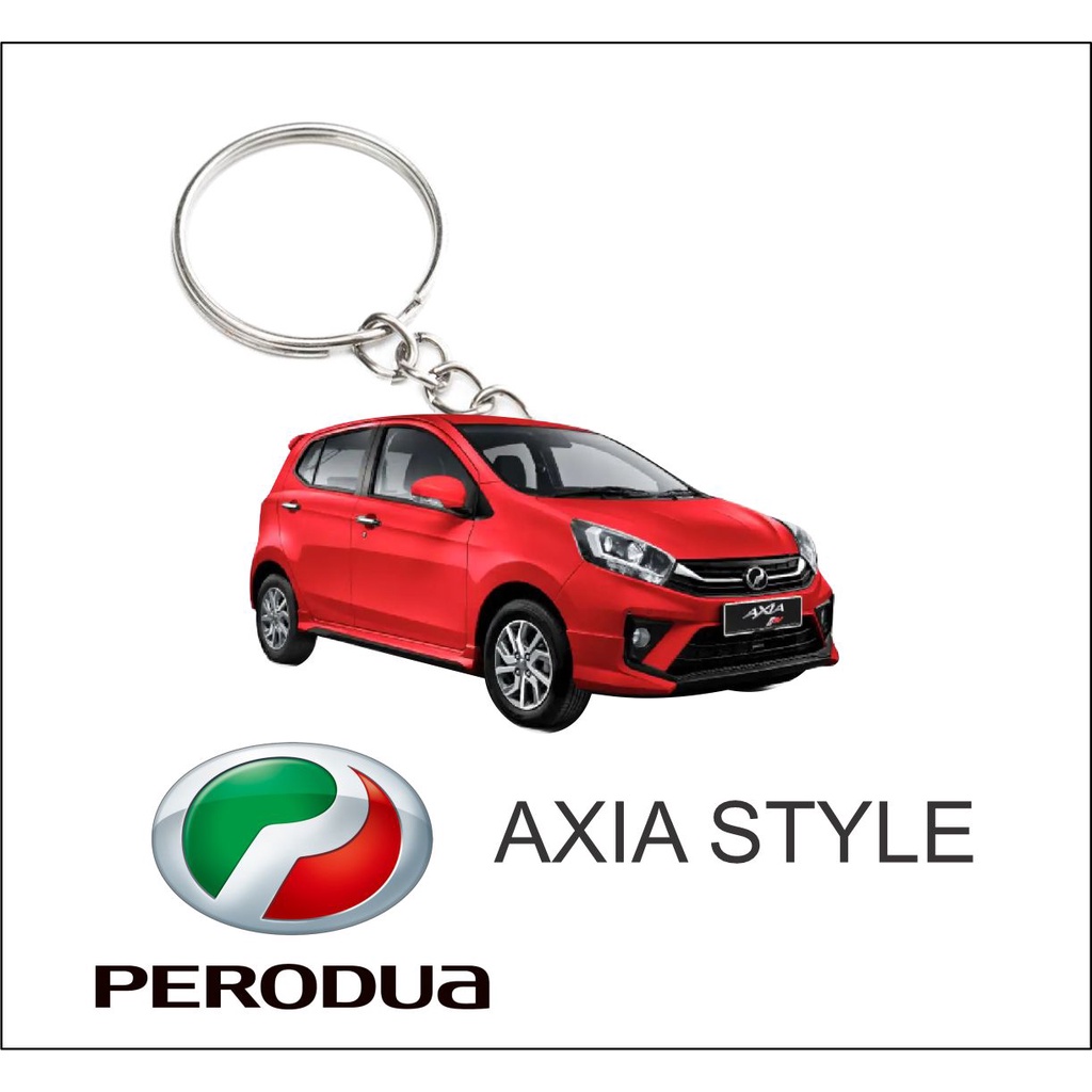 Perodua Axia keychain RED SE 2019 2D KEYCHAIN | Shopee Malaysia