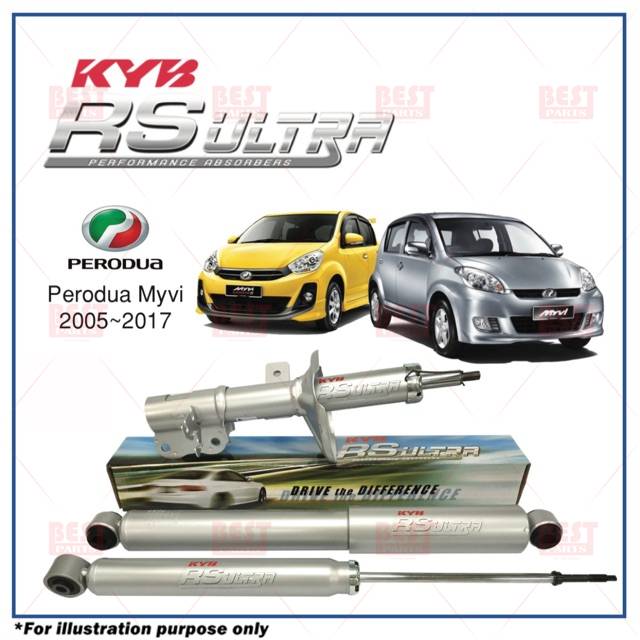 Kayaba Rs Ultra Absorber Front & Rear Perodua Myvi 1.0 1.3 1.5 Myvi Lagi Best Myvi Icon 2005 ...