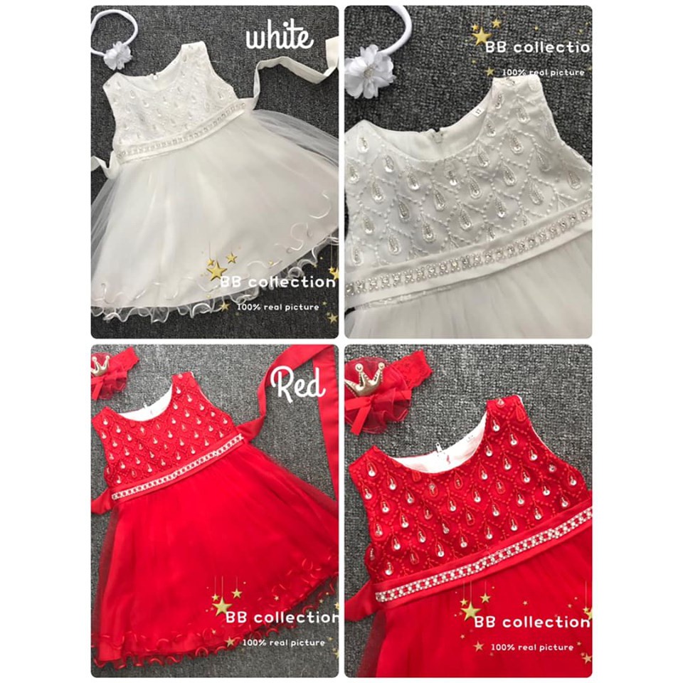 Baby Girl Newborn Princess Gown Lace Dress Kids with Headband 225 ...