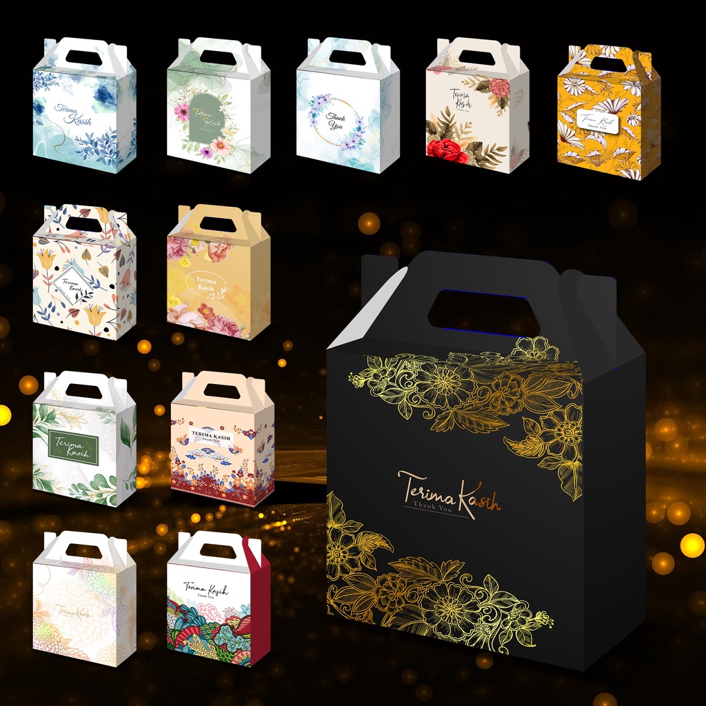 100pcs PROMOSI Doorgift Box | Wedding Box | Goodies Box | Kotak Kahwin ...
