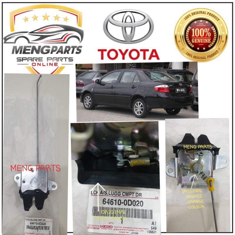 ORIGINAL TOYOTA VIOS NCP42 2003Y-2007Y ALTIS 2001Y ZZE121 REAR BONNET ...