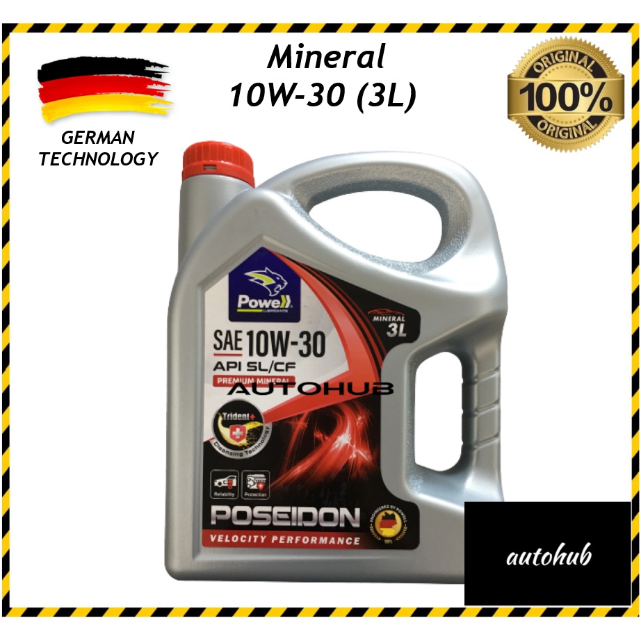 POWELL Poseidon 10W30 Premium Mineral Multigrade Engine Oil Germany New ...