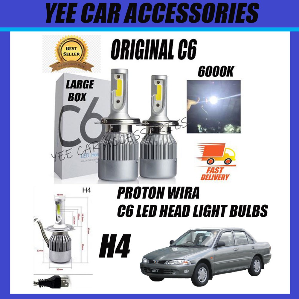 Proton Wira C6 H4 Car Led Headlight Bulbs(2pcs) | Shopee Malaysia