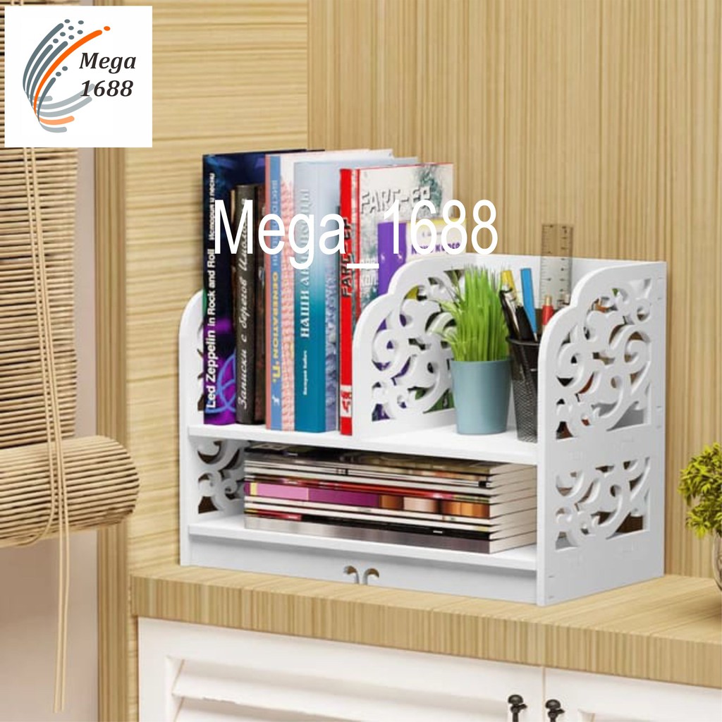 Mega_1688 Multipurpose Vintage DIY Table Bookshelf MG335 | Shopee Malaysia