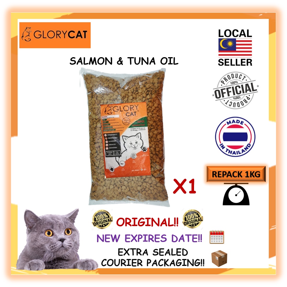 🌟100% ORIGINAL REPACK🌟 Glory Cat Dry Food / Makanan Kucing / Kibble 1kg ...