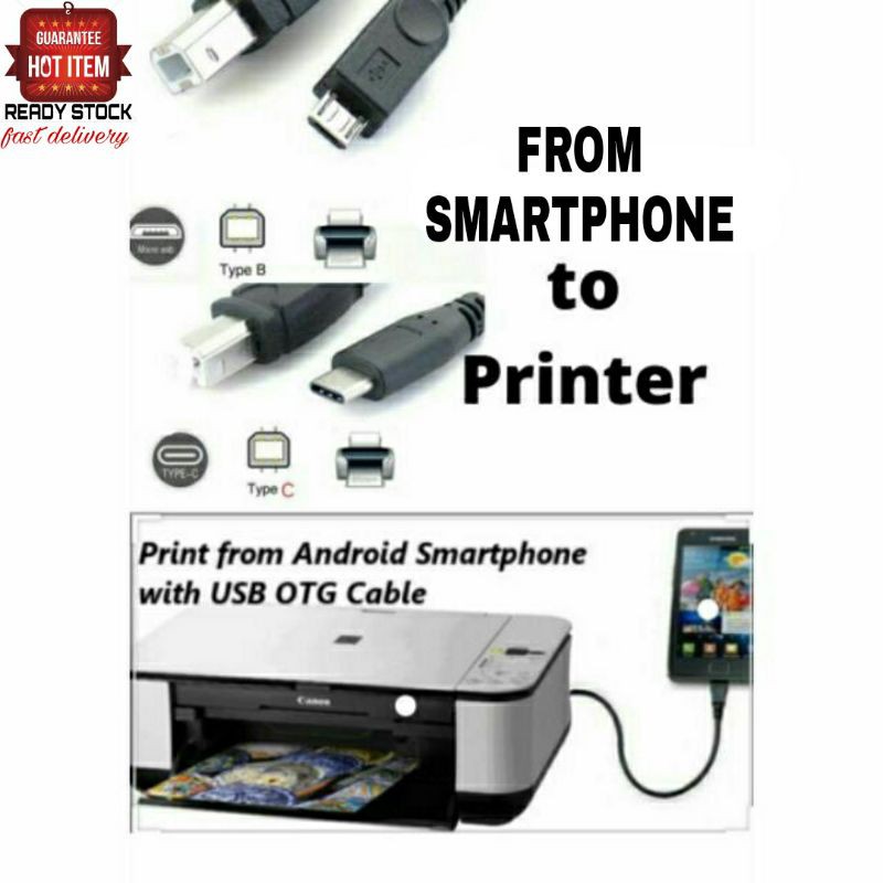 1M Cable Phone Printer Type C/Micro to USB B Type USB-C USB 3.1 ...